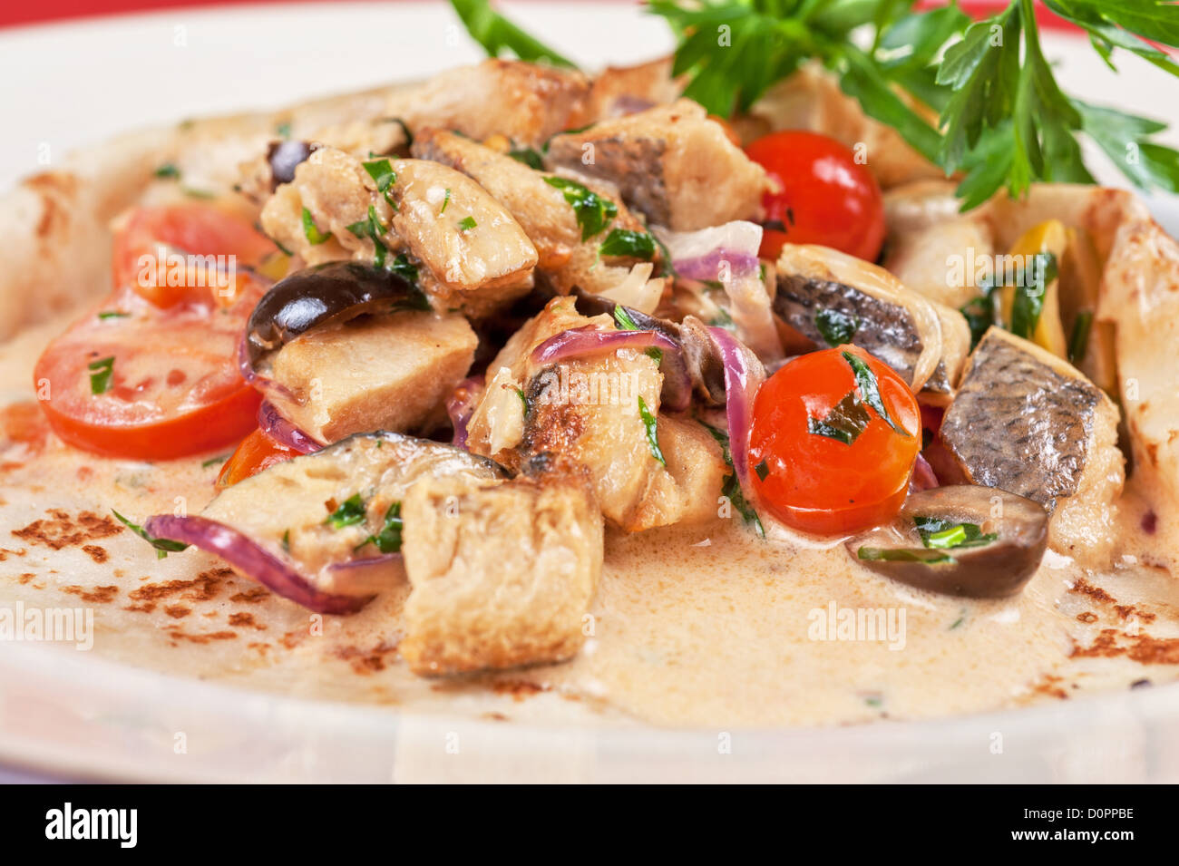 pled fish pancake Stock Photo - Alamy