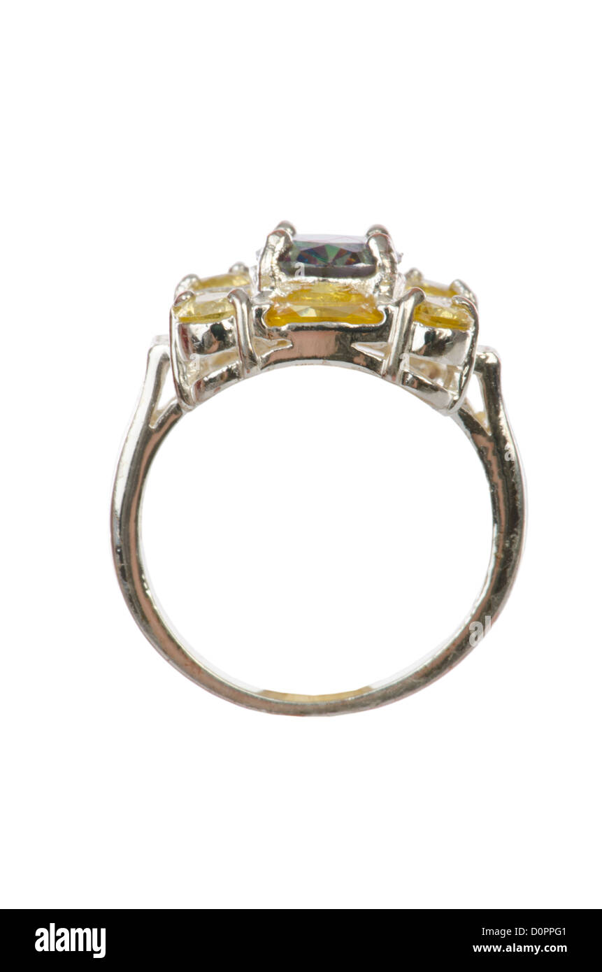 Ring isolated on white background Stock Photo - Alamy