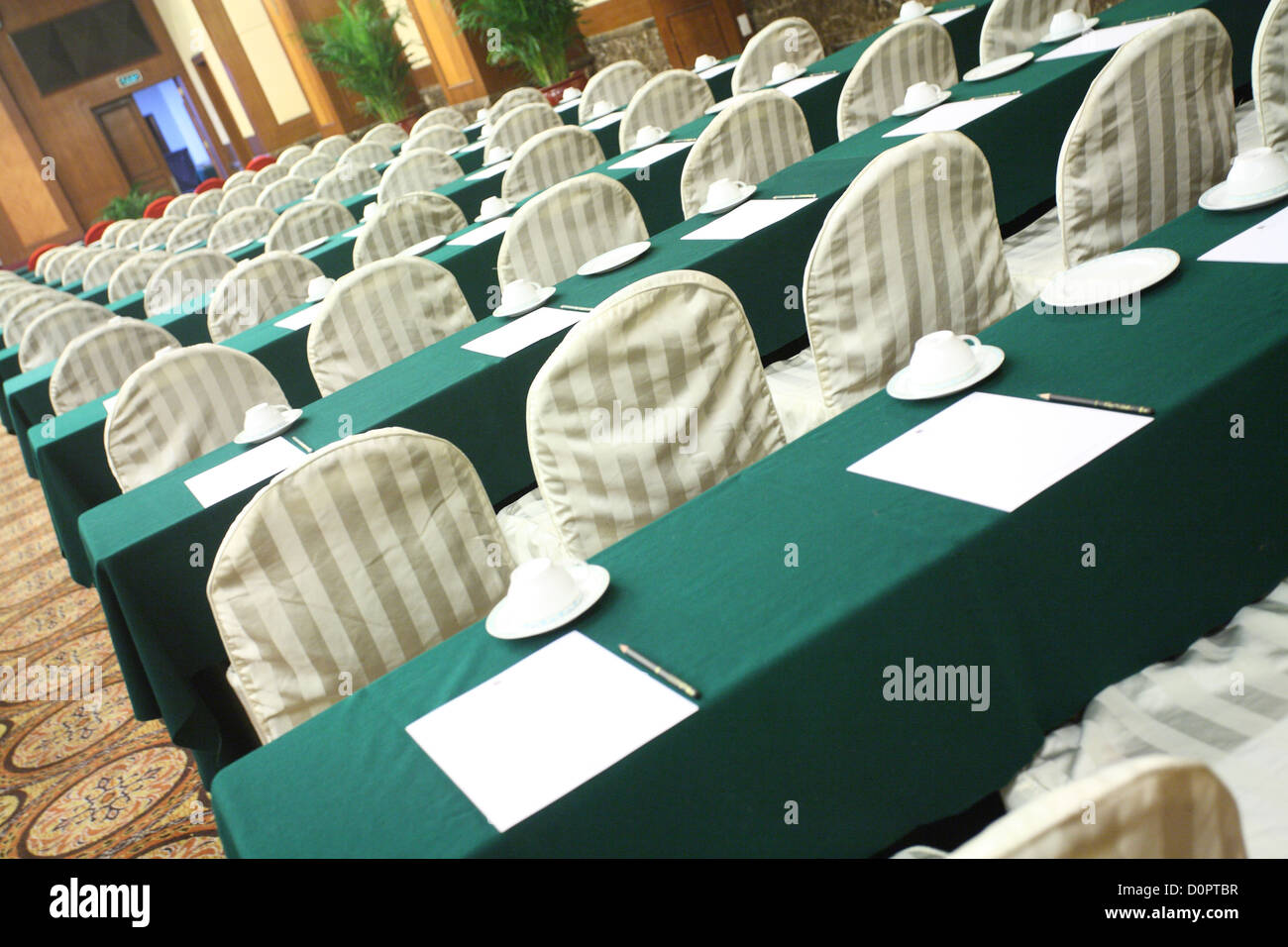 row seat in conference room interior Stock Photo - Alamy