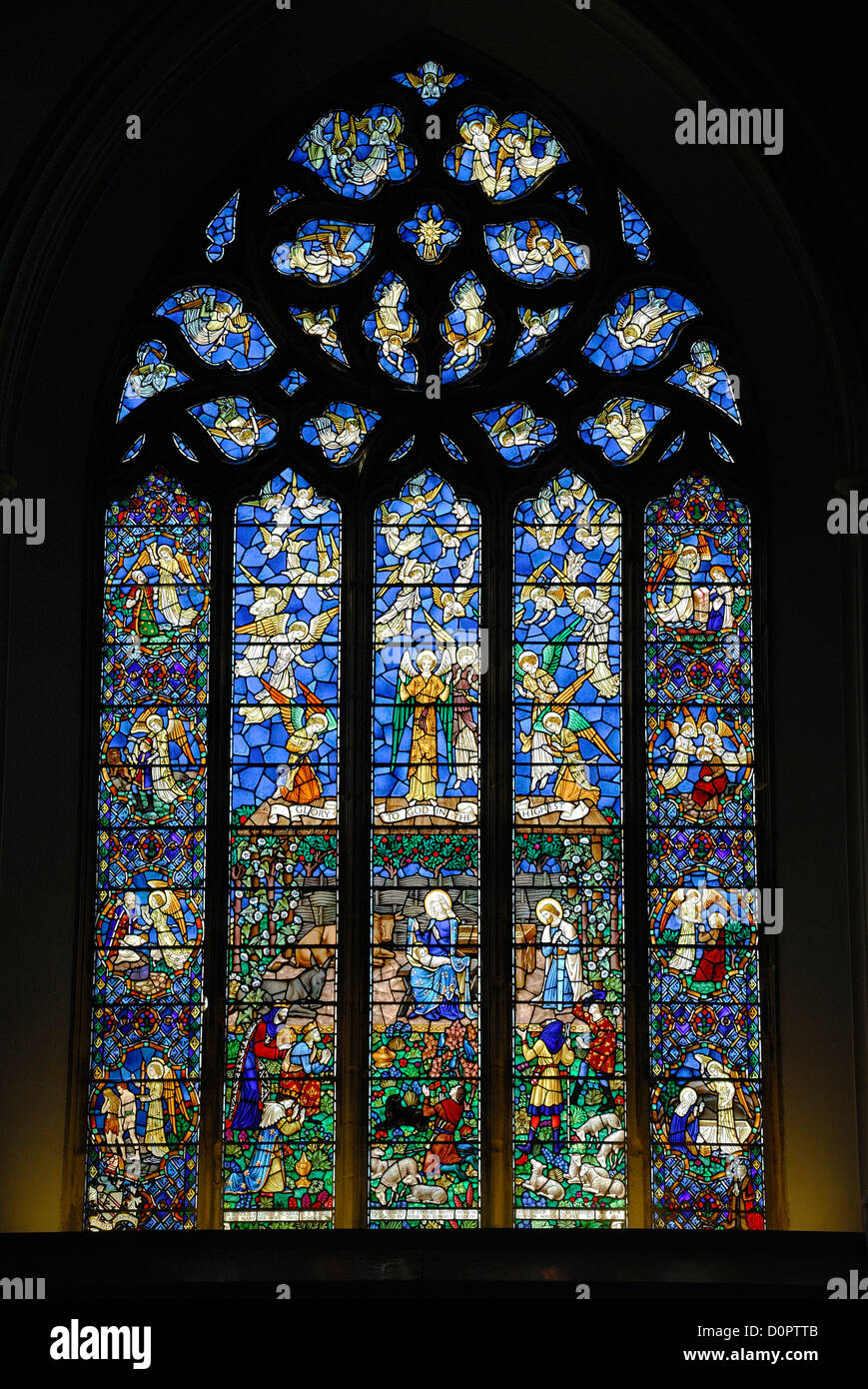 Rye, Sussex, England. Rye Parish Church. Stained glass window Stock ...