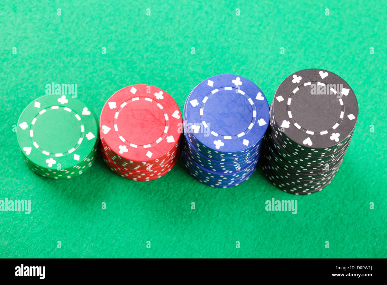 Stacked chips above view Stock Photo - Alamy