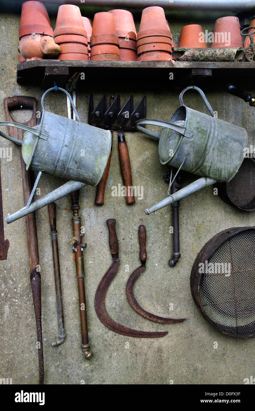 A tidy garden implement store UK Stock Photo - Alamy