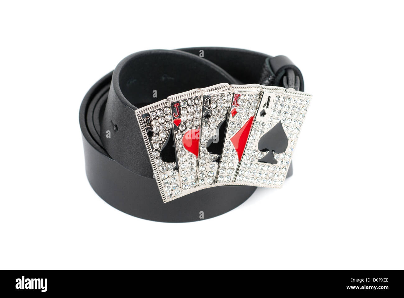 Men's leather cards belt Stock Photo - Alamy