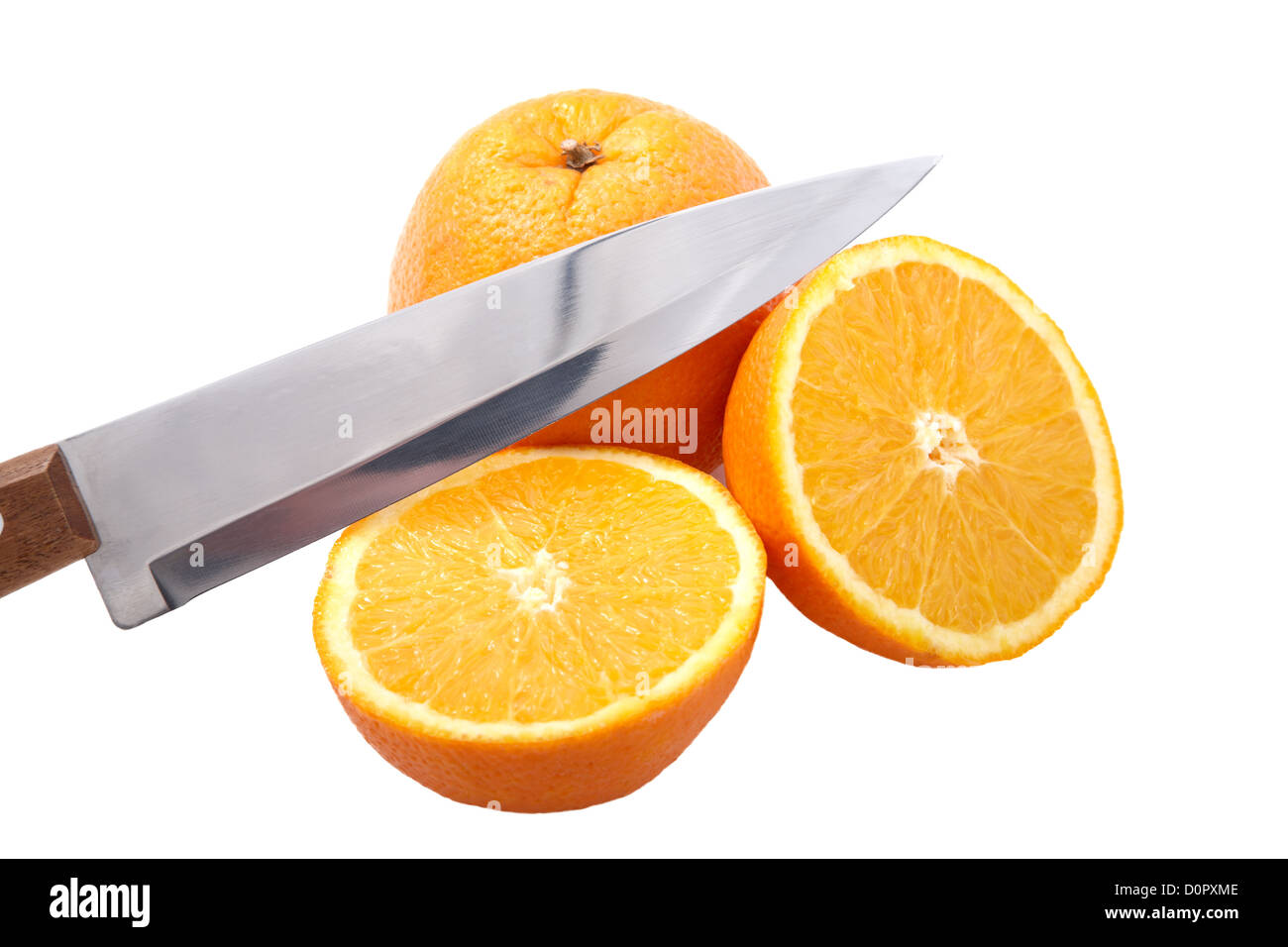 Orange half cut natural Cut Out Stock Images & Pictures - Alamy