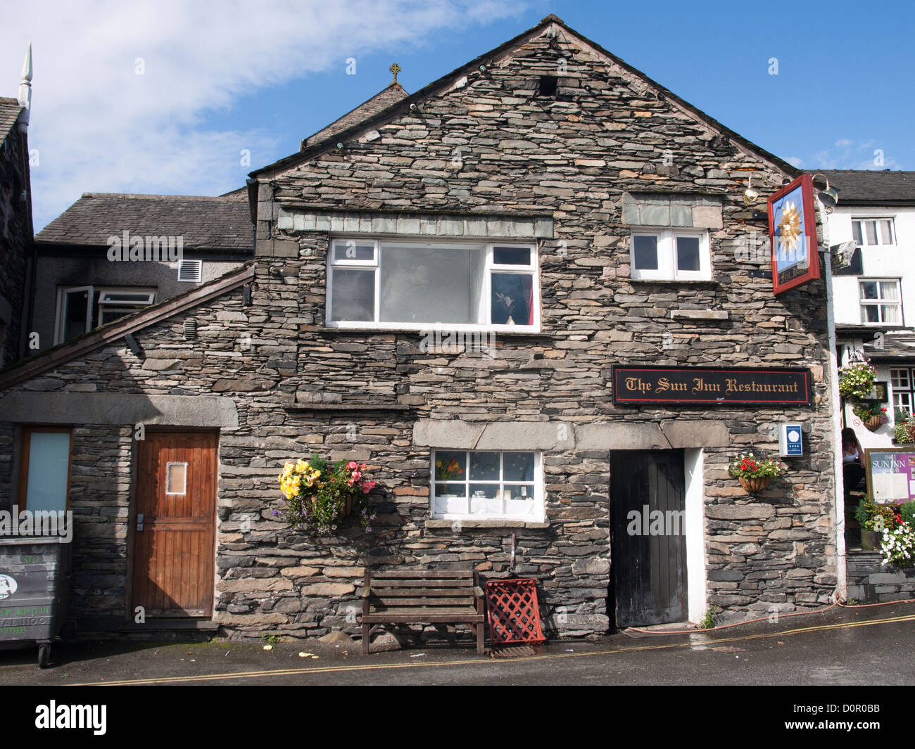 Hawkshead village in the Lake district England UK, is a natural goal ...