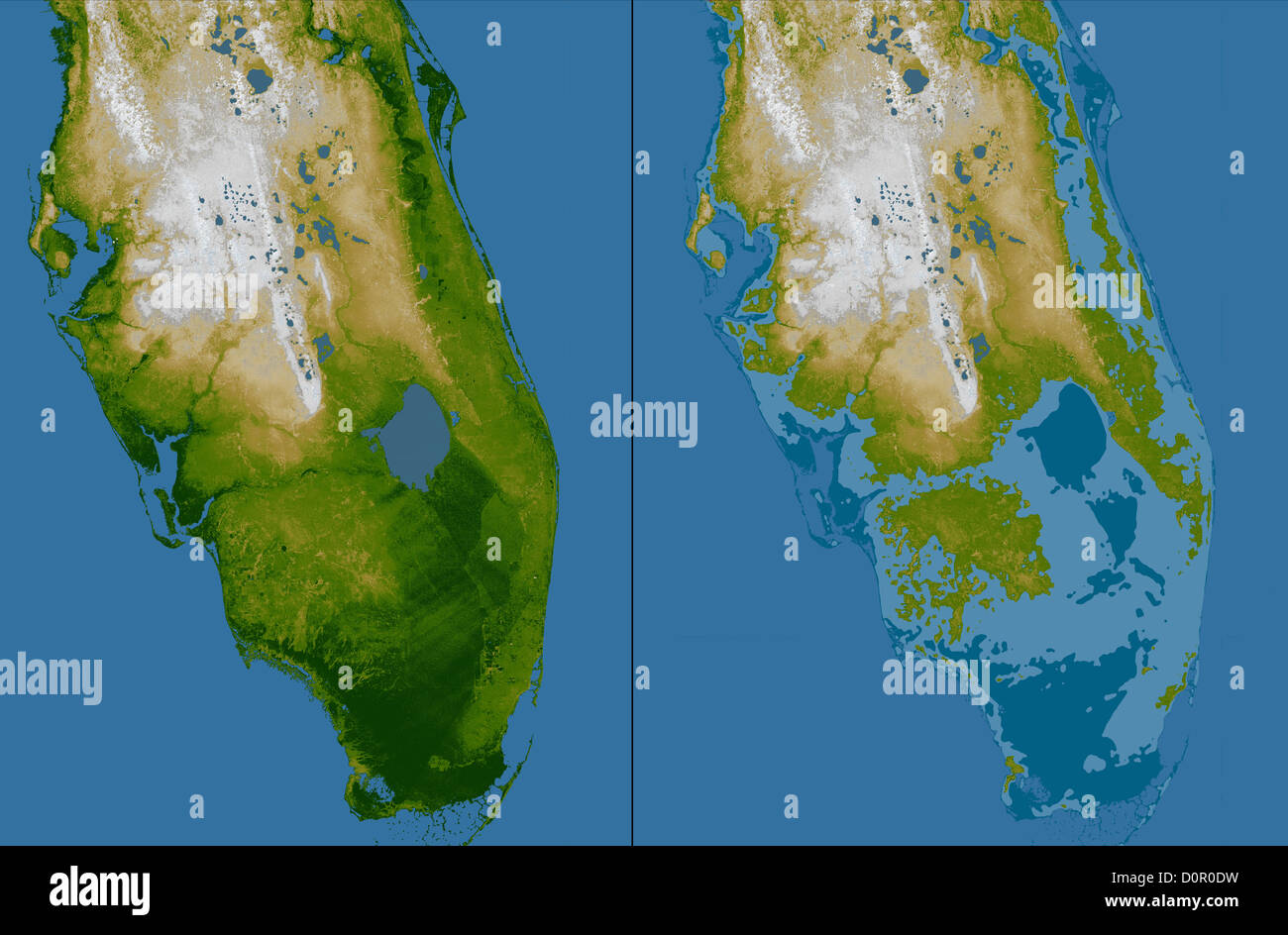 NASA satellite photo of Florida Stock Photo - Alamy