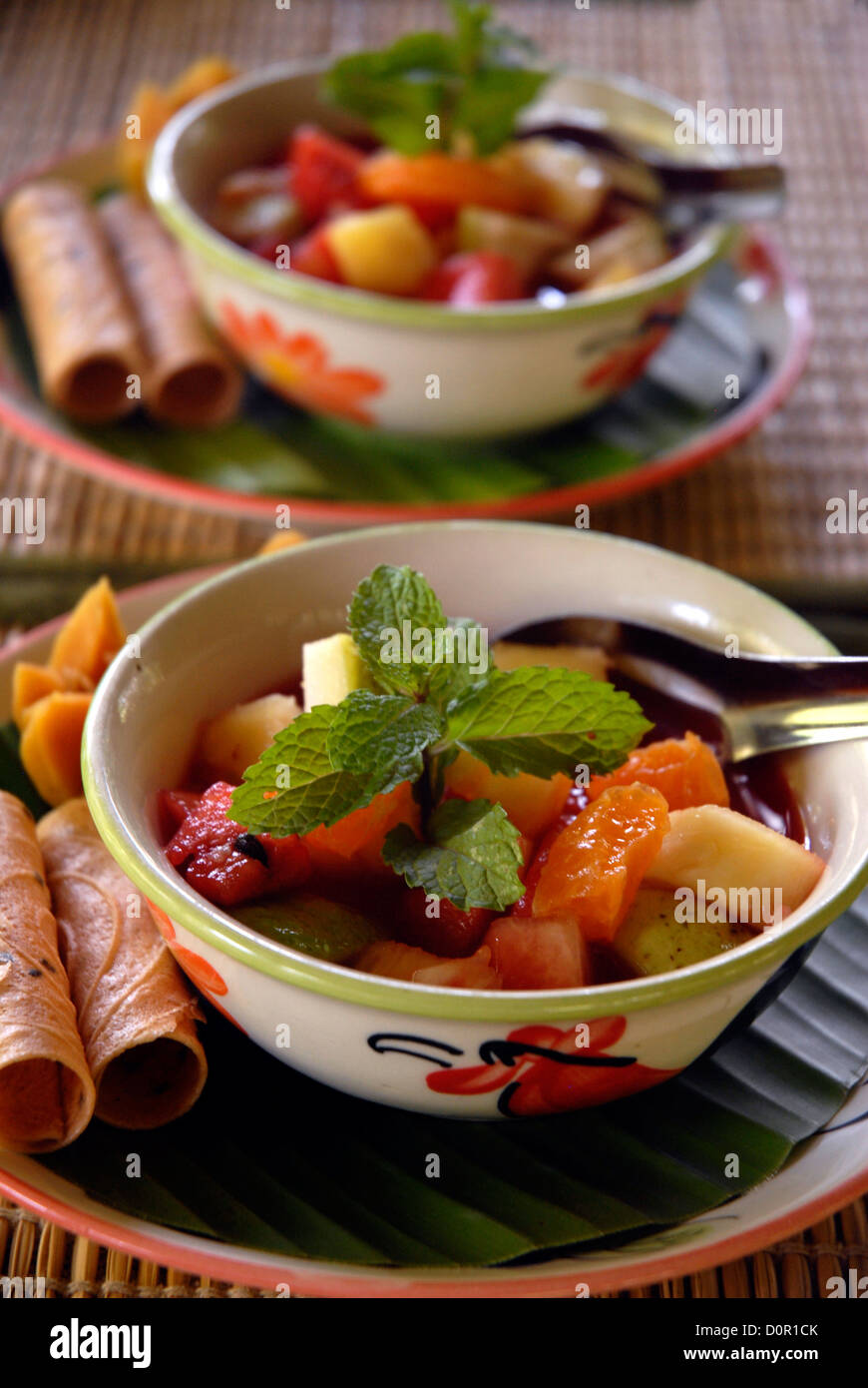 Restaurant, desert, fresh, Fruits, Guest House, Khum Lanna, Village ...