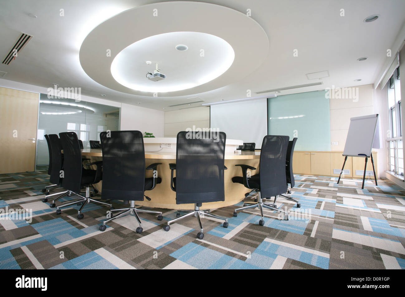 view of modern Meeting room interior Stock Photo - Alamy