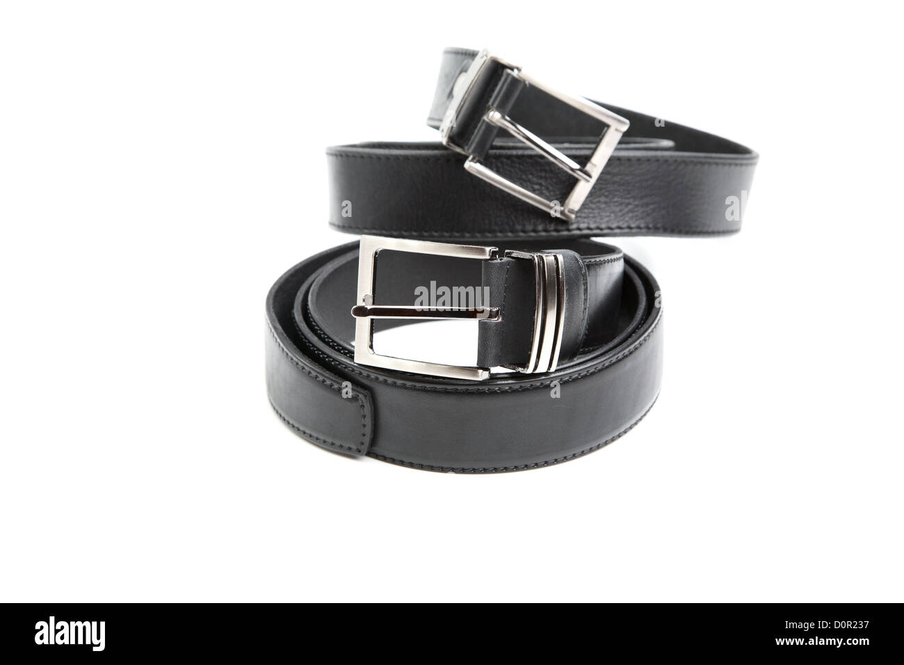 Two man's black belts Stock Photo - Alamy