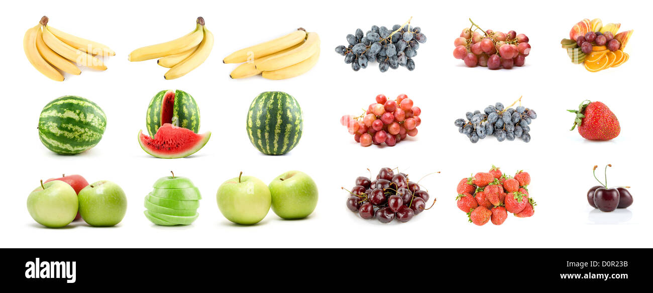 Set of fruits and vegetables Stock Photo - Alamy