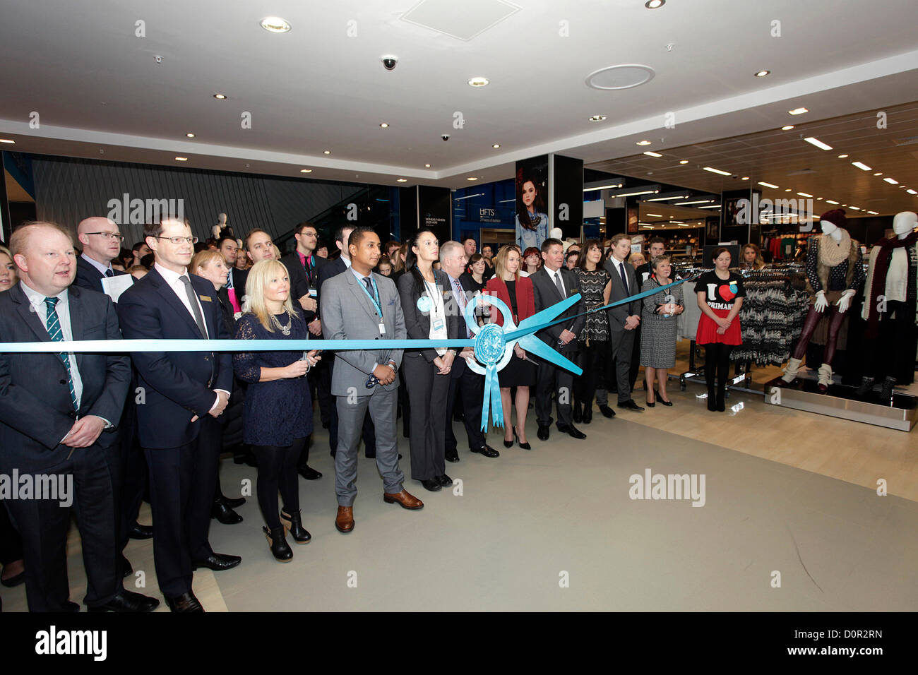 Primark management cutting the ribbon at the opening day of the new ...