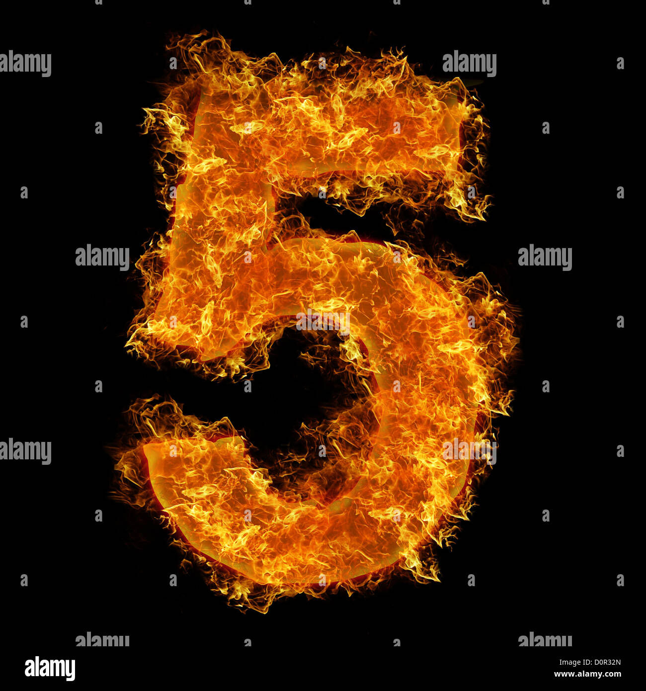 Fire number 5 Stock Photo - Alamy