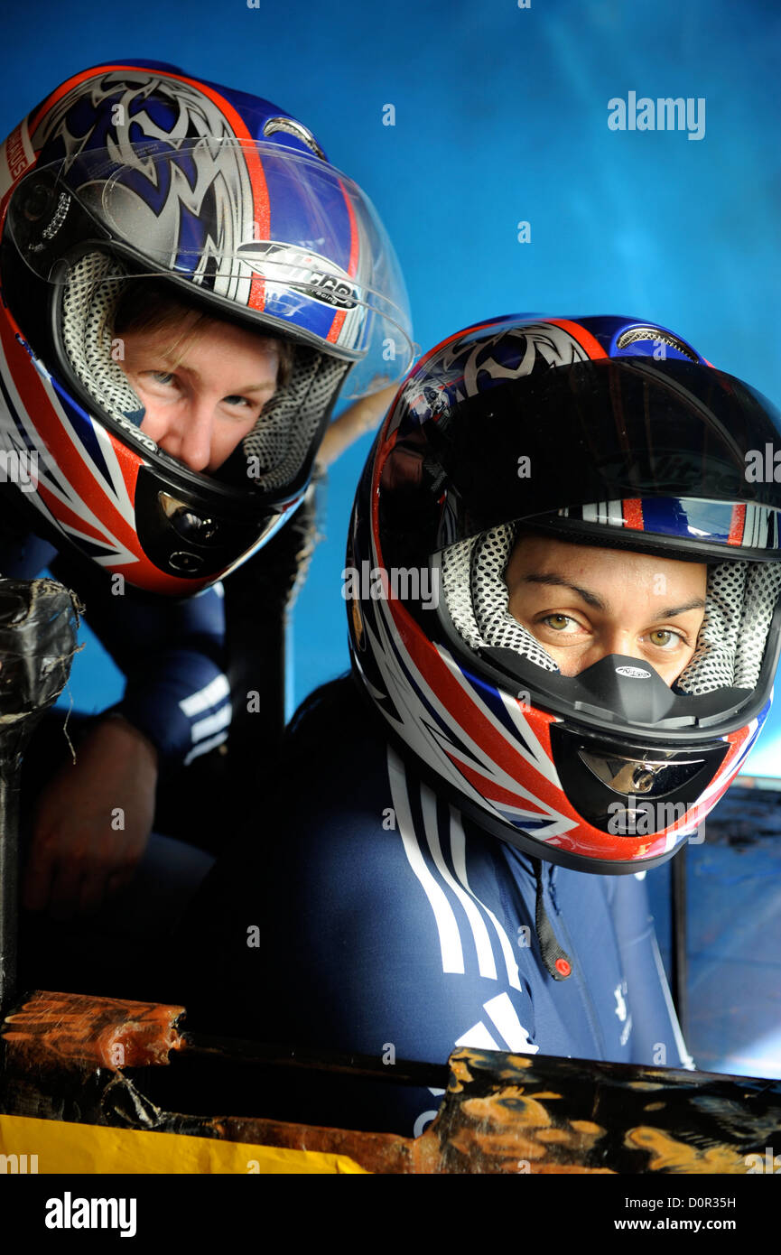 Women's two man bobsleigh crew Gillian Cooke (left) and Nicola ...