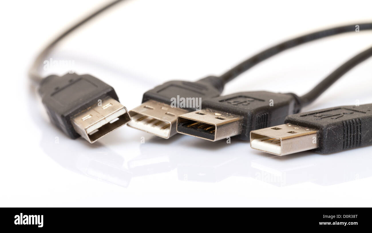 Heap USB Jacks Stock Photo - Alamy