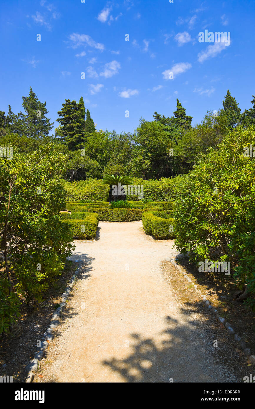 Pathway in park at Croatia Stock Photo - Alamy