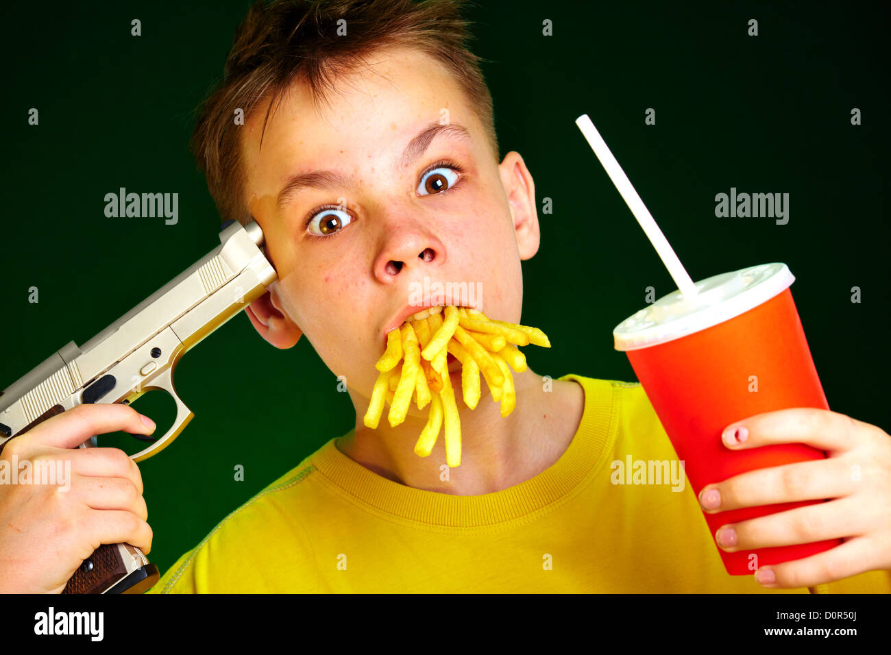 child and fast food Stock Photo - Alamy