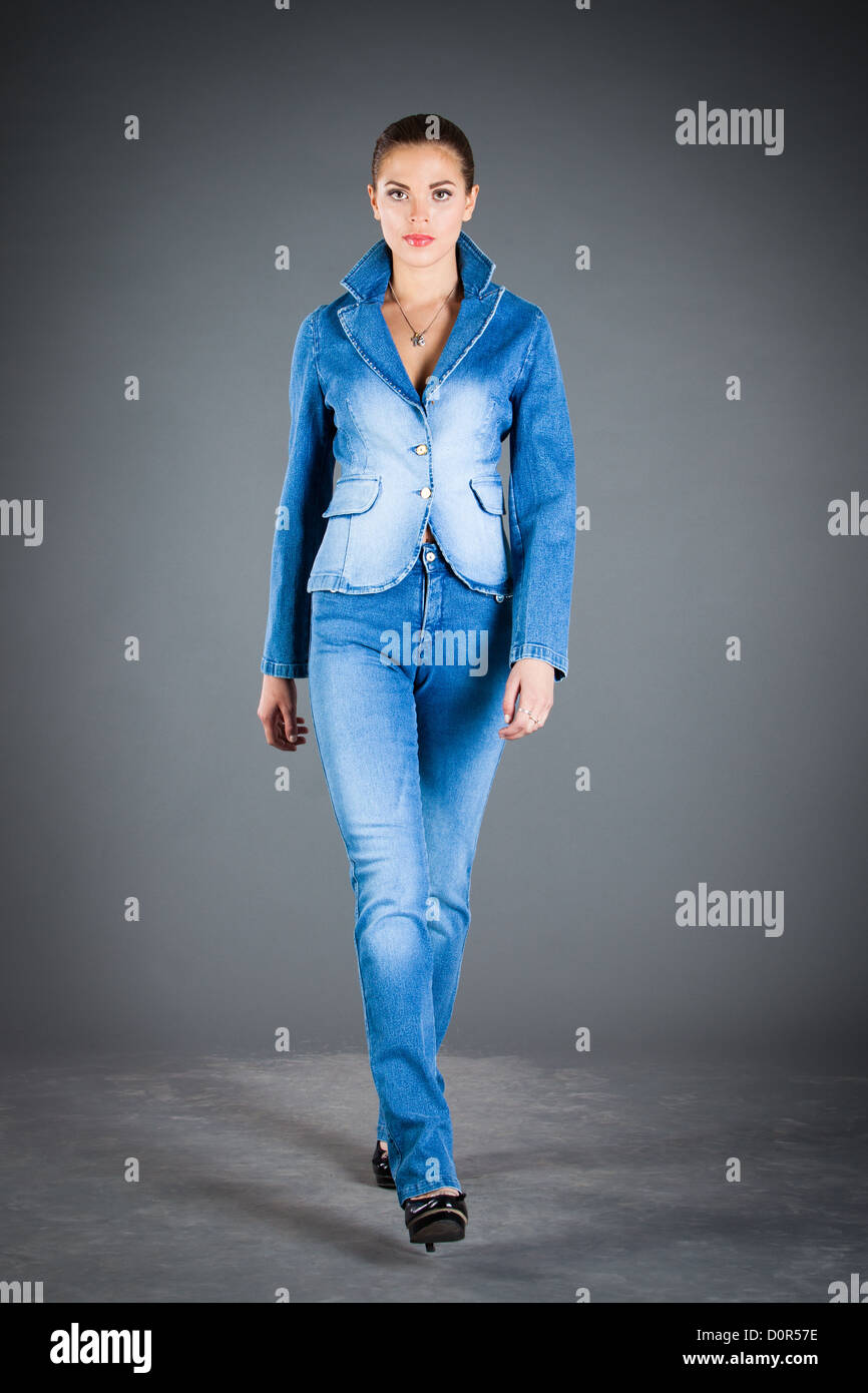 jeans collection clothes Stock Photo - Alamy
