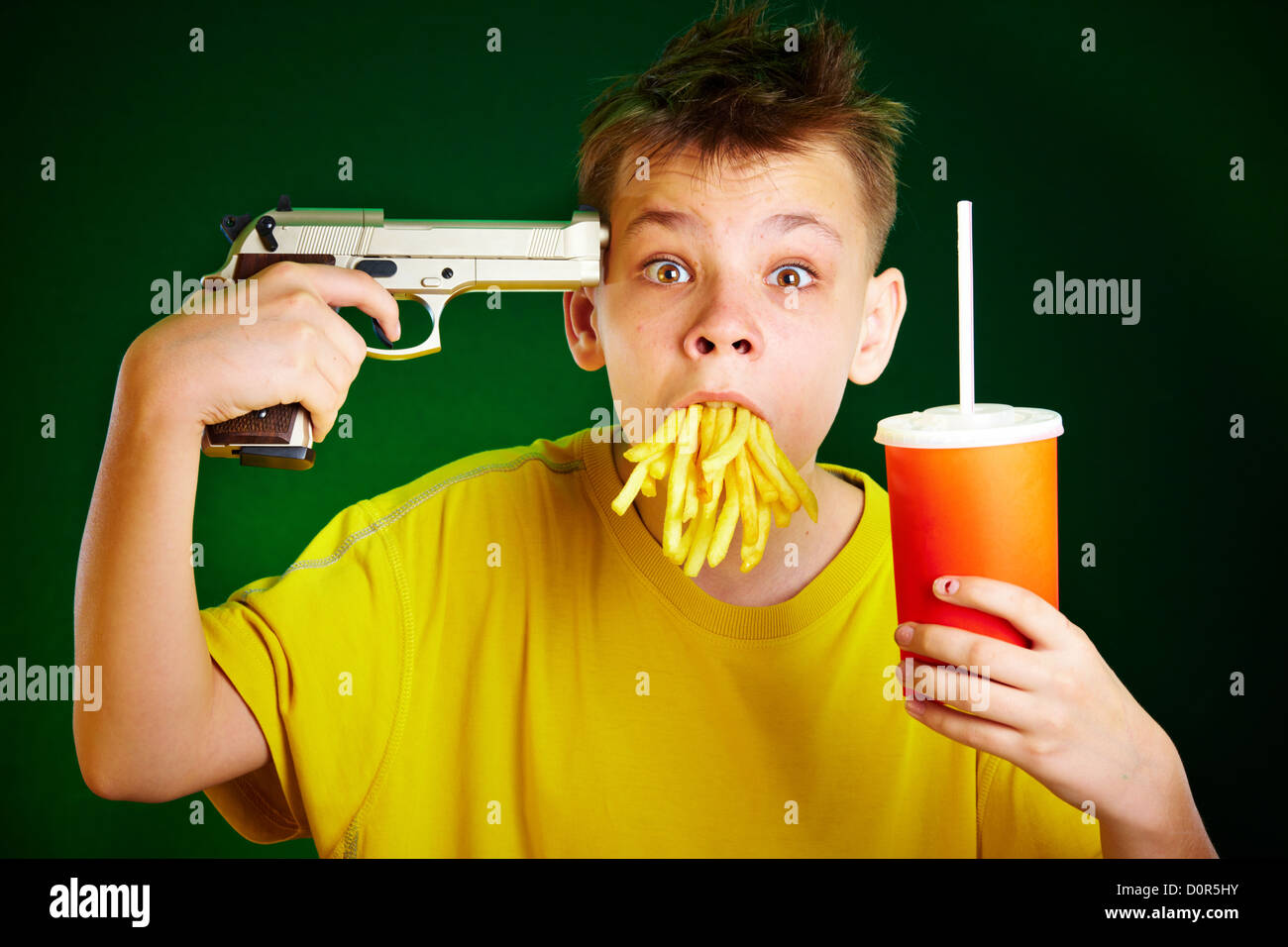 child and fast food Stock Photo - Alamy