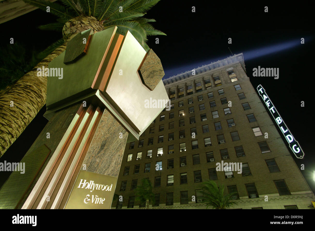 Hollywood & Vine Spotlight, Hollywood, CA Stock Photo - Alamy