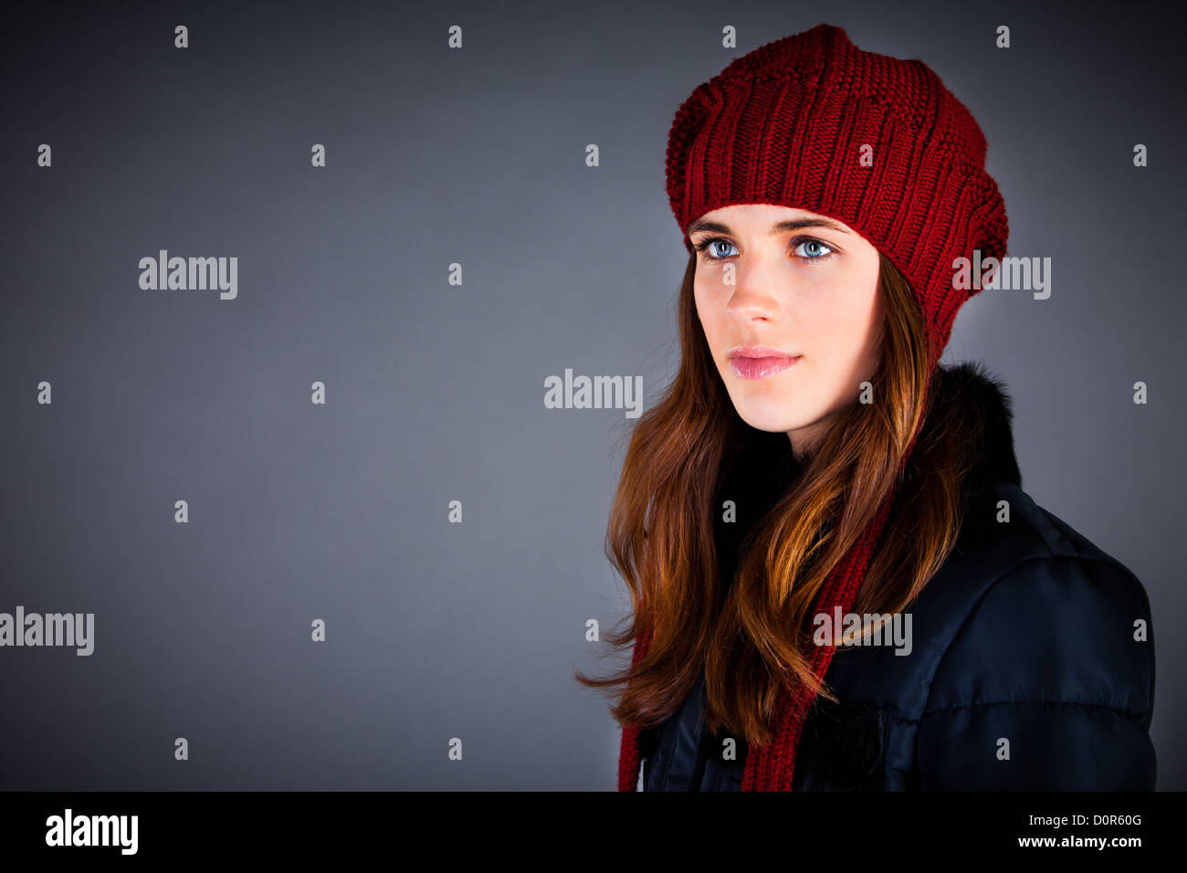 Girl with a winter cap hi-res stock photography and images - Alamy