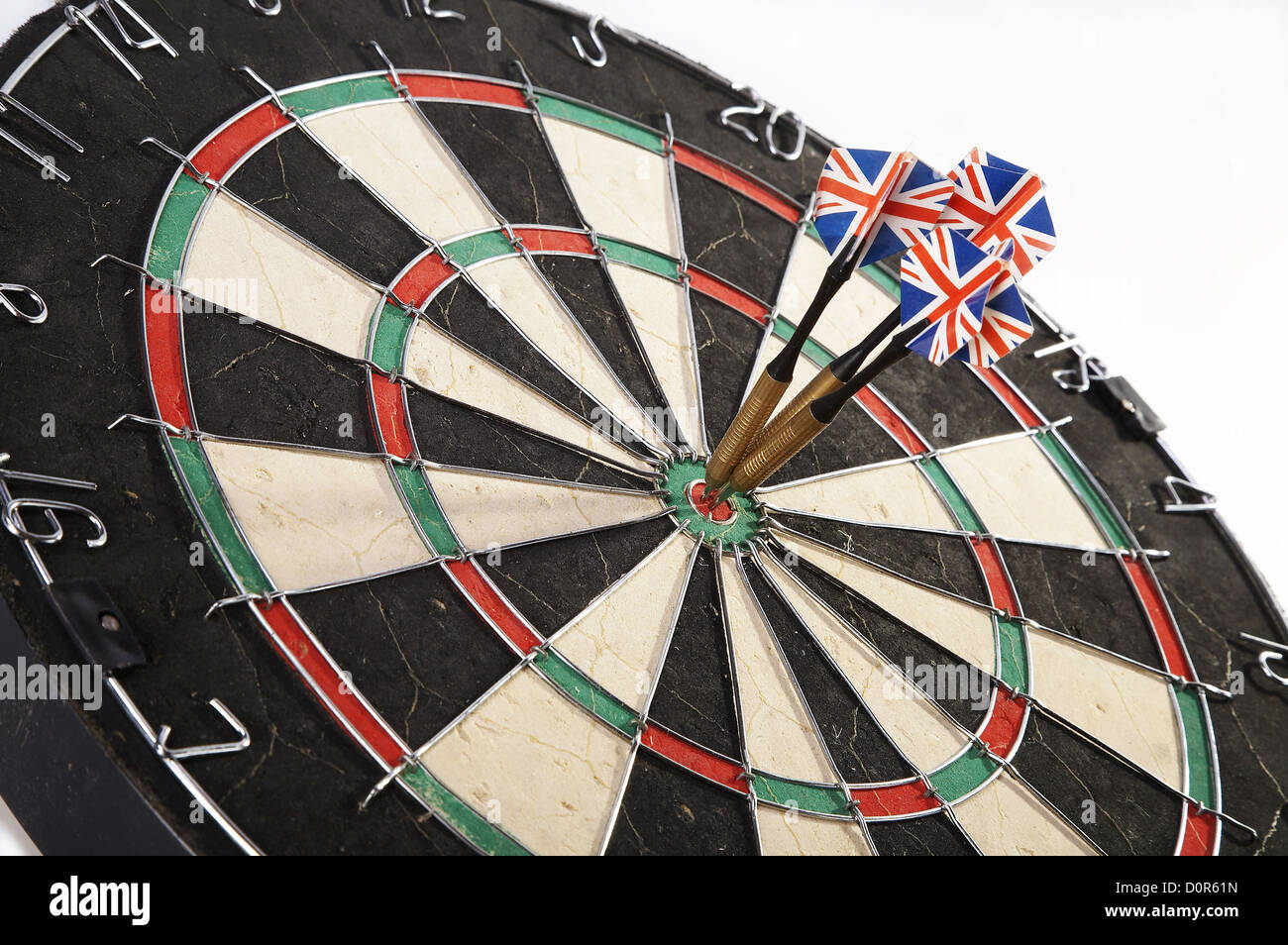 Darts with arrows on a white background Stock Photo - Alamy