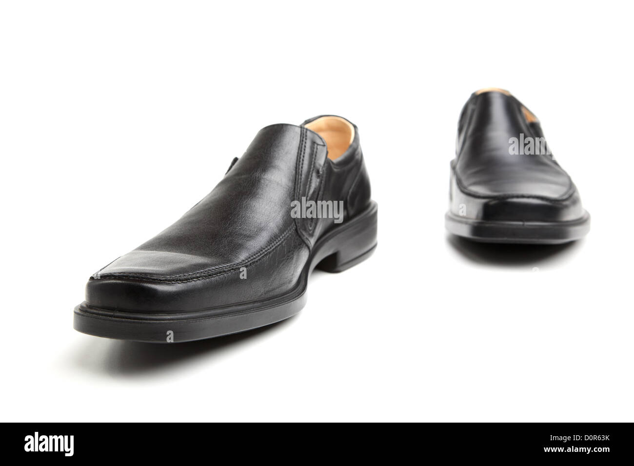 Pair of black man's shoes Stock Photo - Alamy