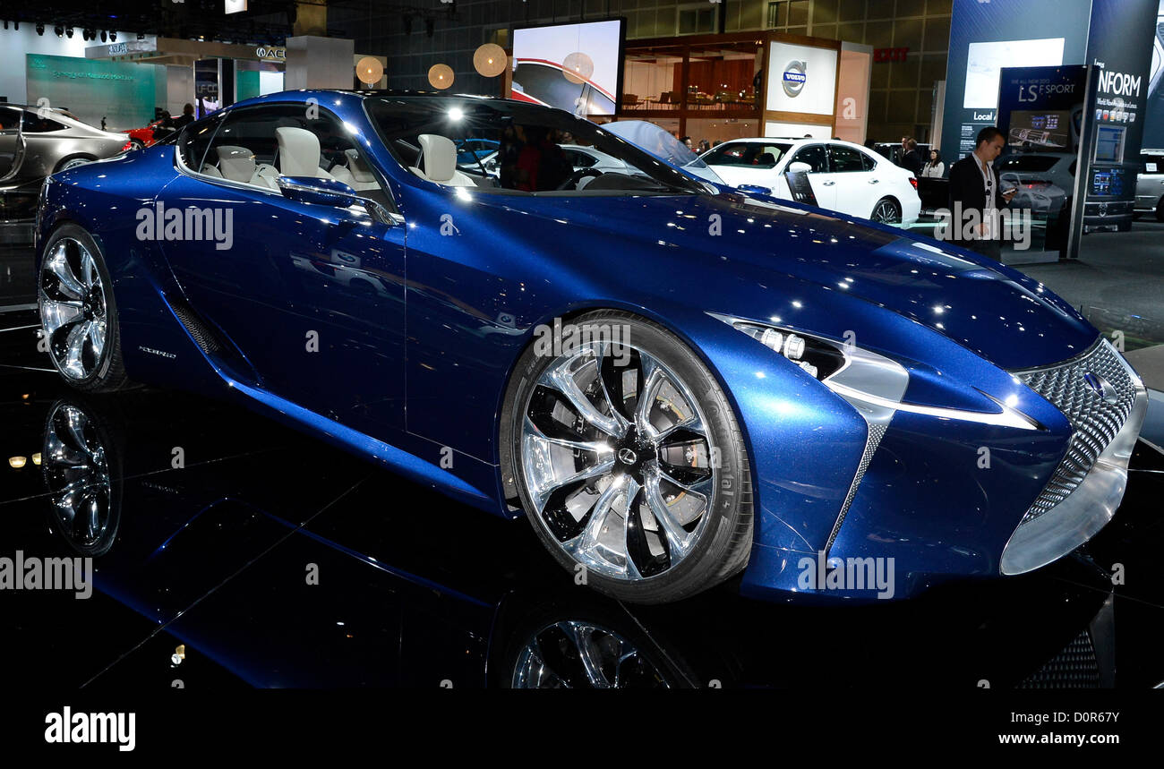 Nov 28,2012. Los Angeles CA. The new concept Lexus LF-LC car on display ...