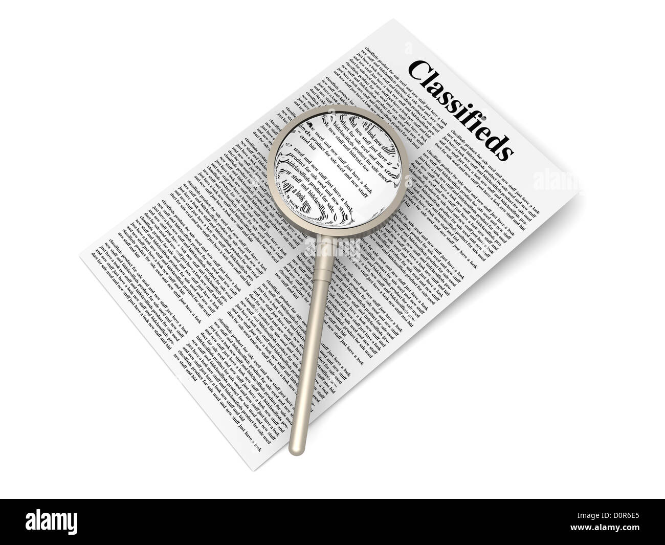 A sheet of classifieds Stock Photo - Alamy