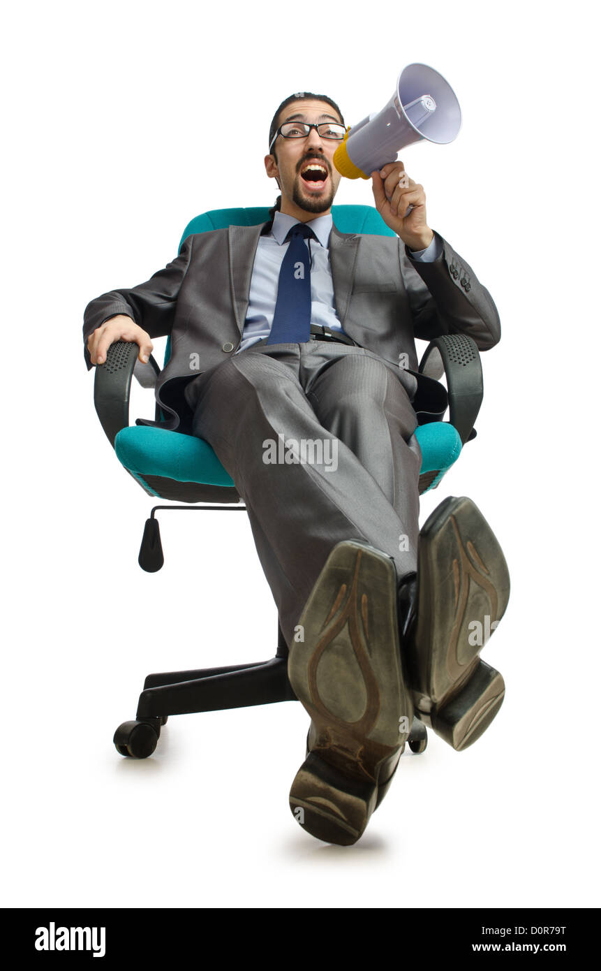 Sitting on chair holding Cut Out Stock Images & Pictures - Alamy