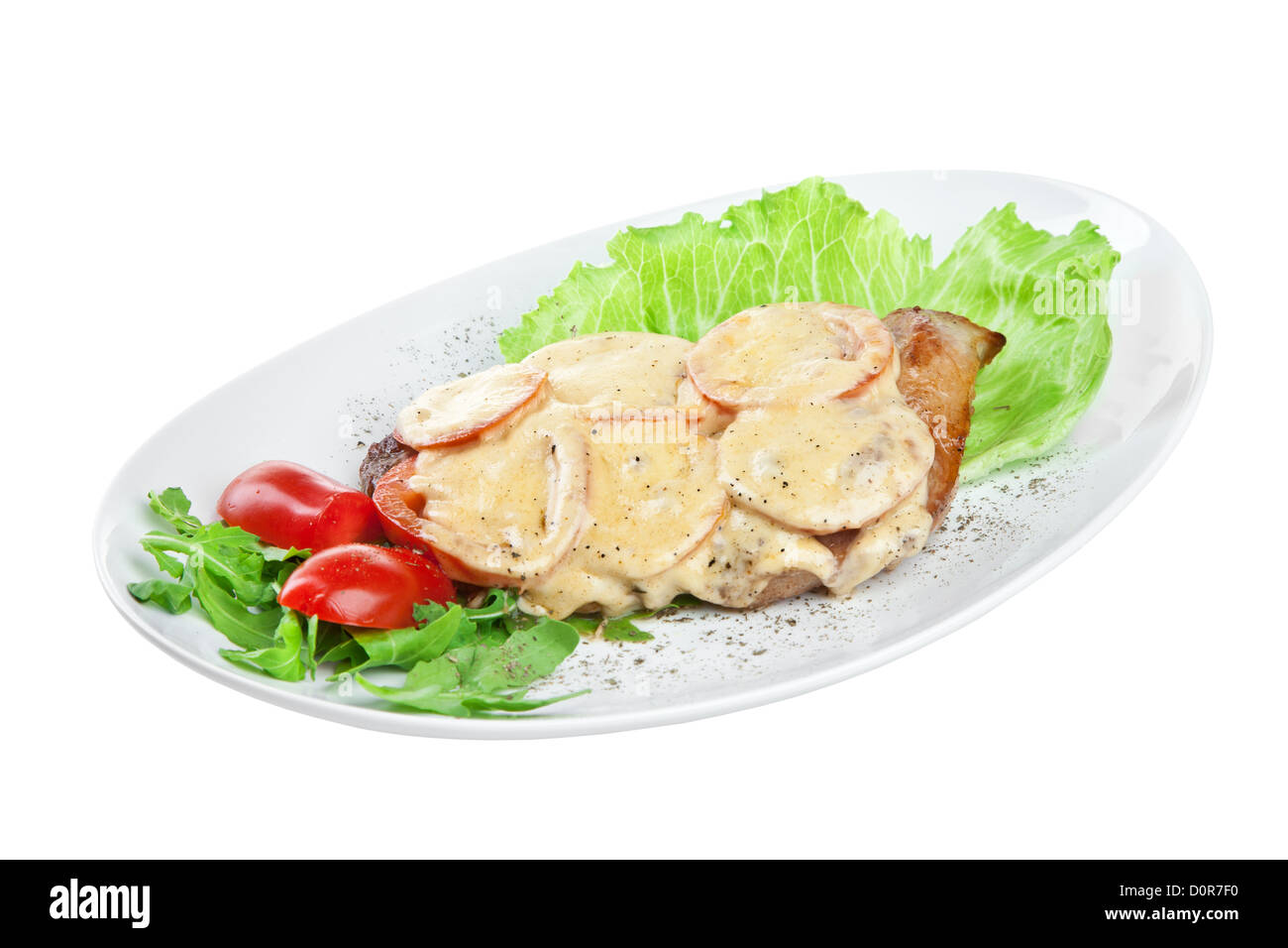roast pork on the white Stock Photo - Alamy