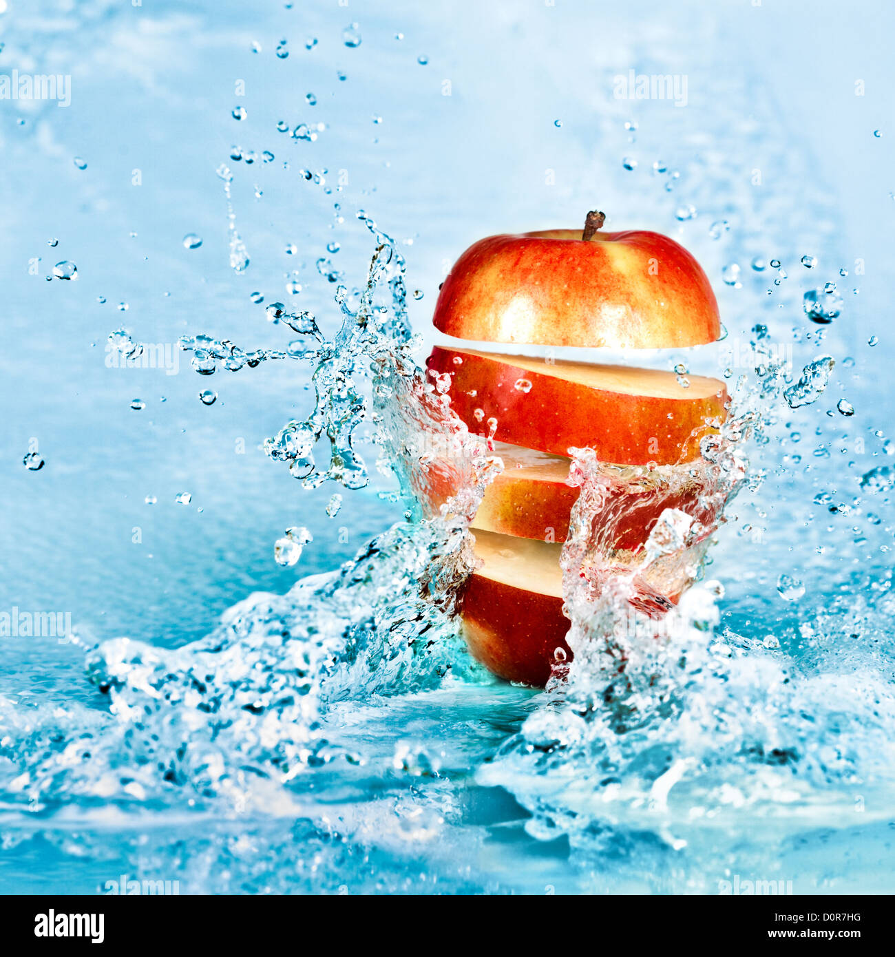 Apple and water Stock Photo - Alamy