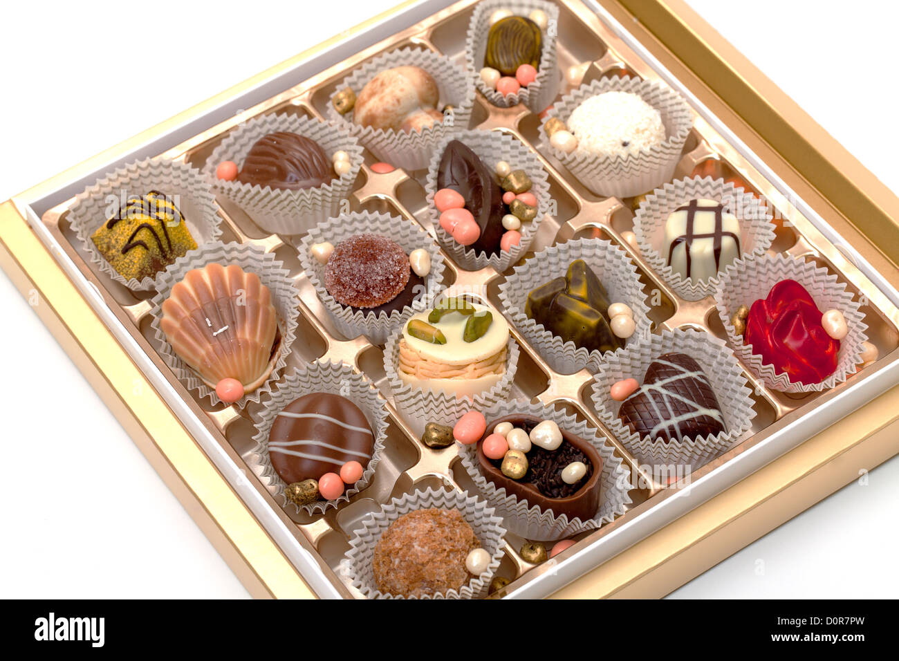 Box with Chocolates Candy Stock Photo - Alamy