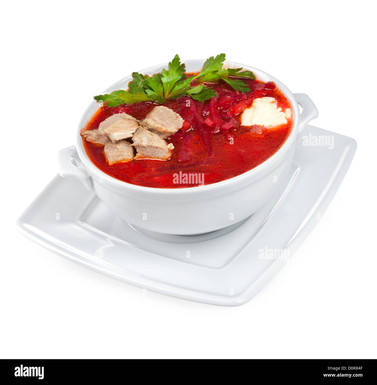 Traditional ukrainian soup borsch Cut Out Stock Images & Pictures - Alamy