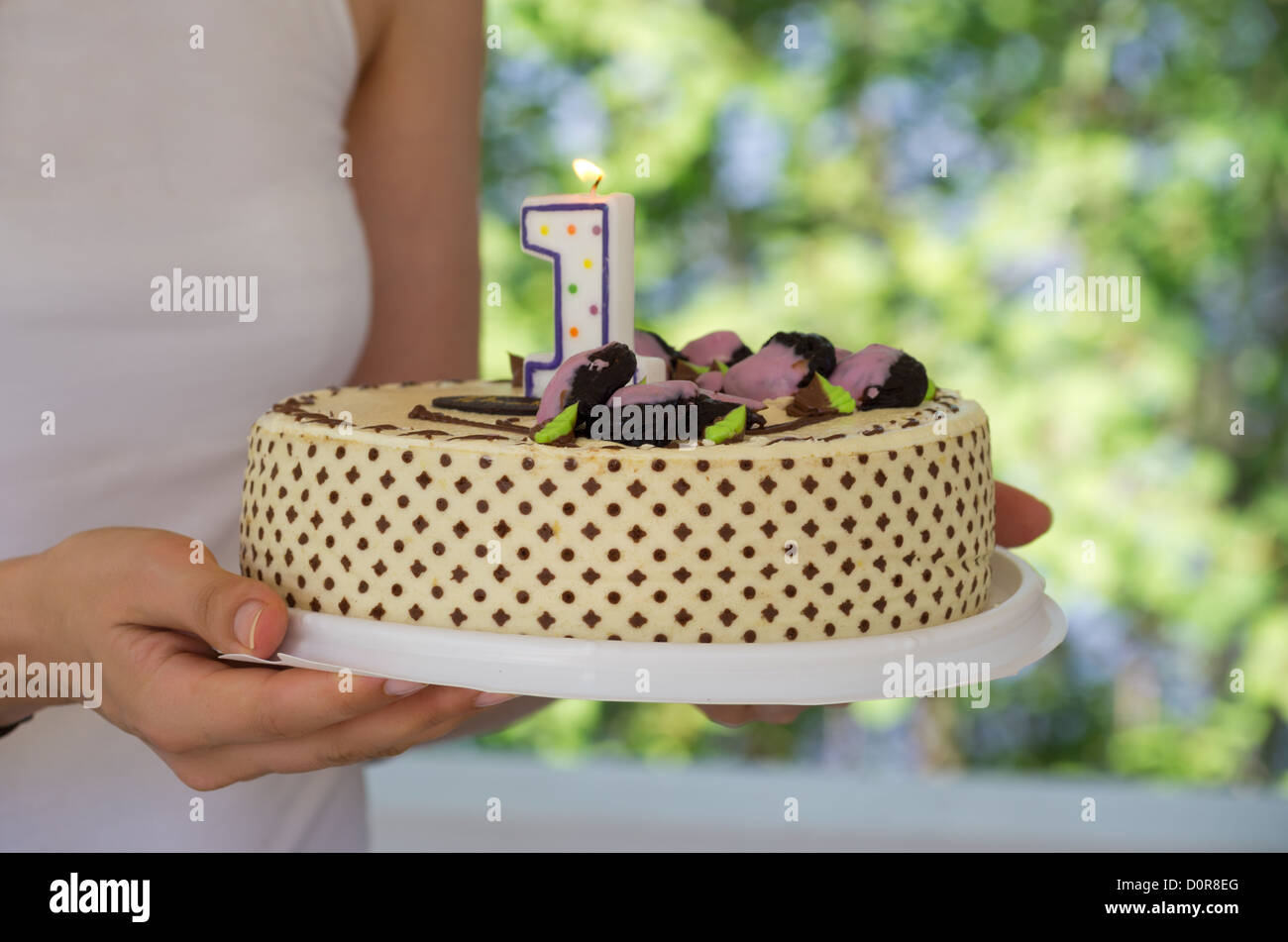 Cake first birthday number hi-res stock photography and images - Alamy