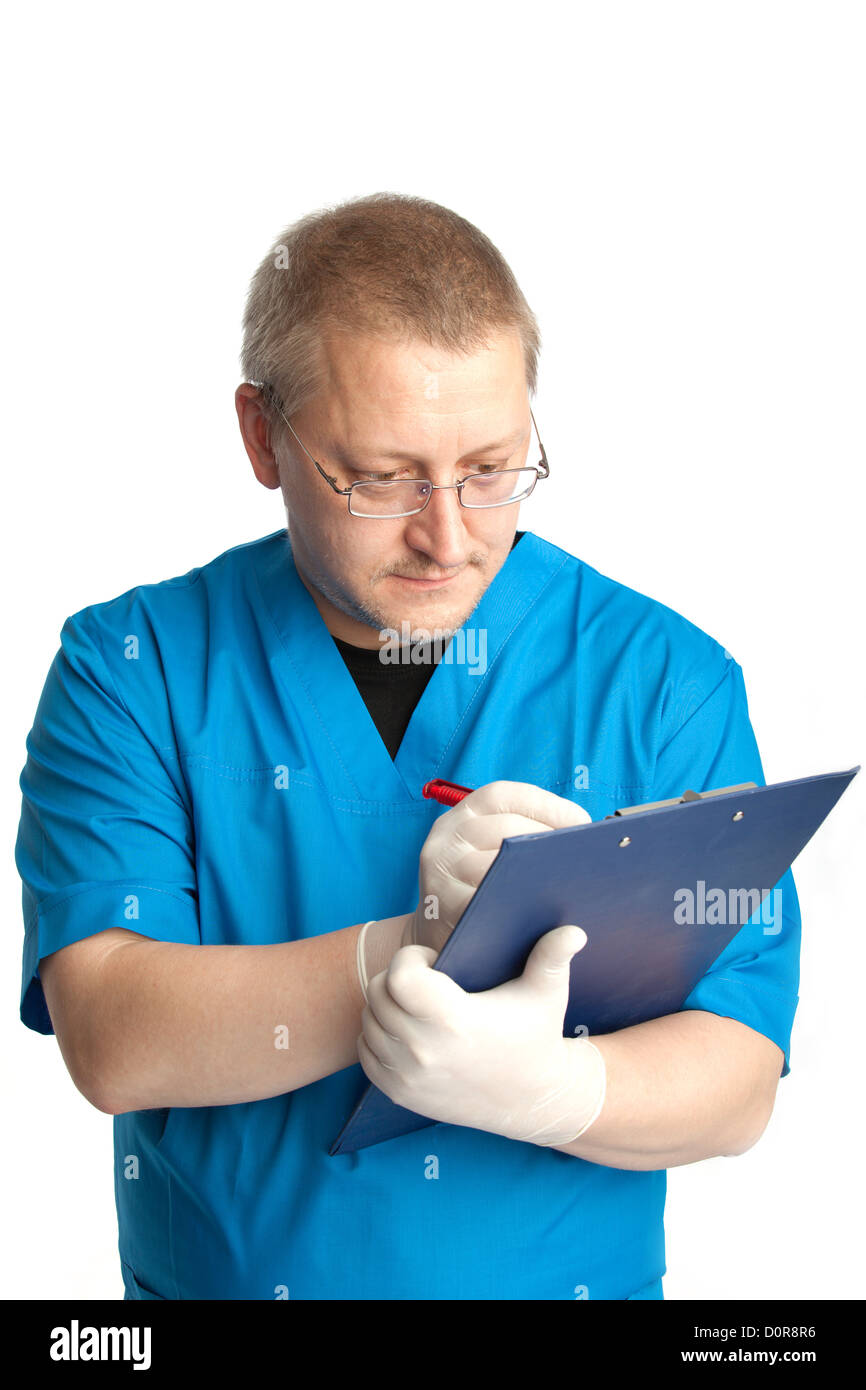 doctor prepares report Stock Photo - Alamy