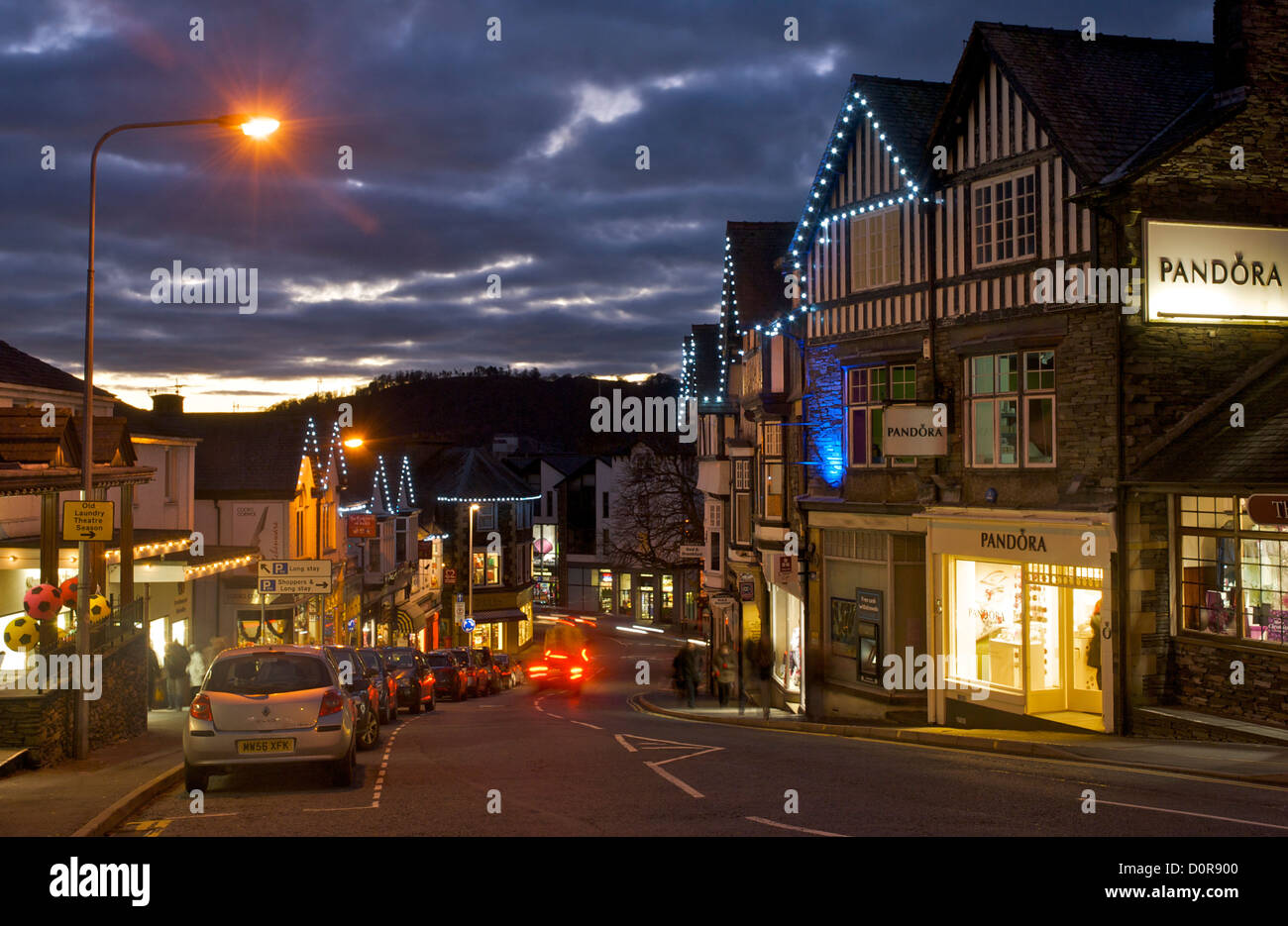 Bowness at twilight, Lake District National Park, Cumbria, England UK ...