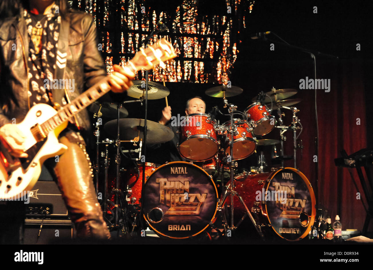 Bournemouth, UK. 29th November 2012. Brian Downey, drummer with Thin ...