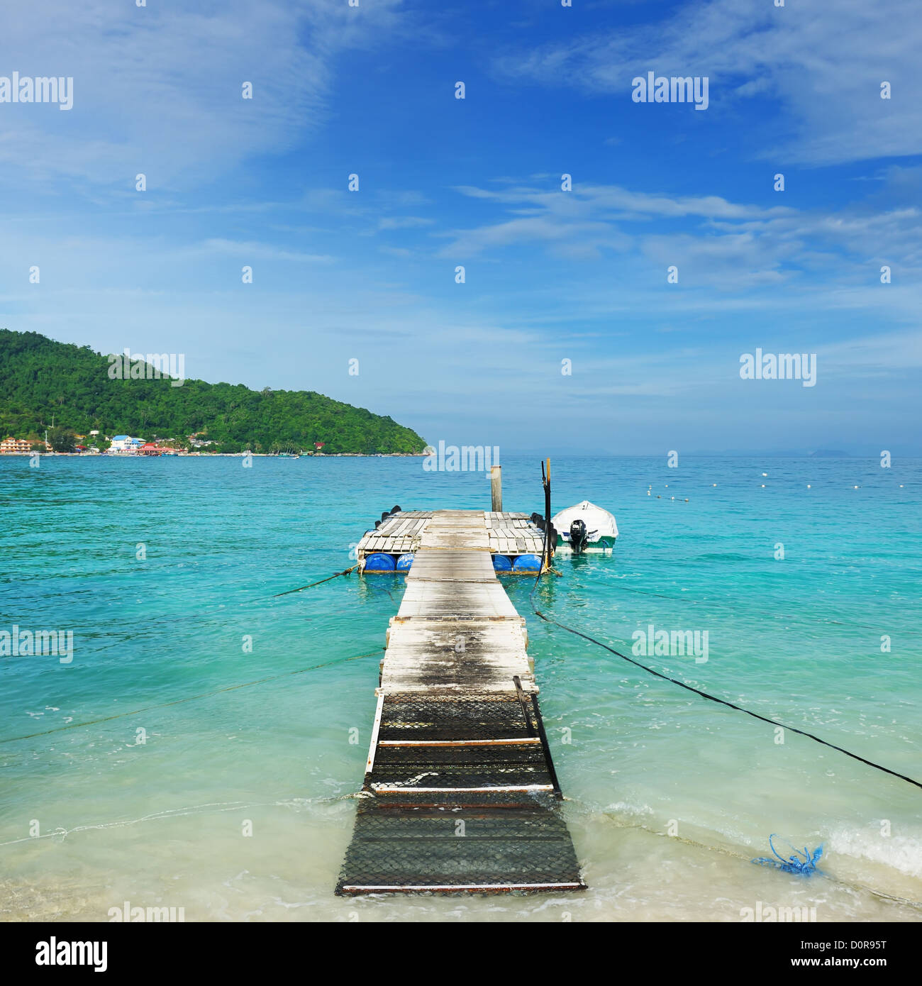 Beautiful beach jetty Stock Photo - Alamy
