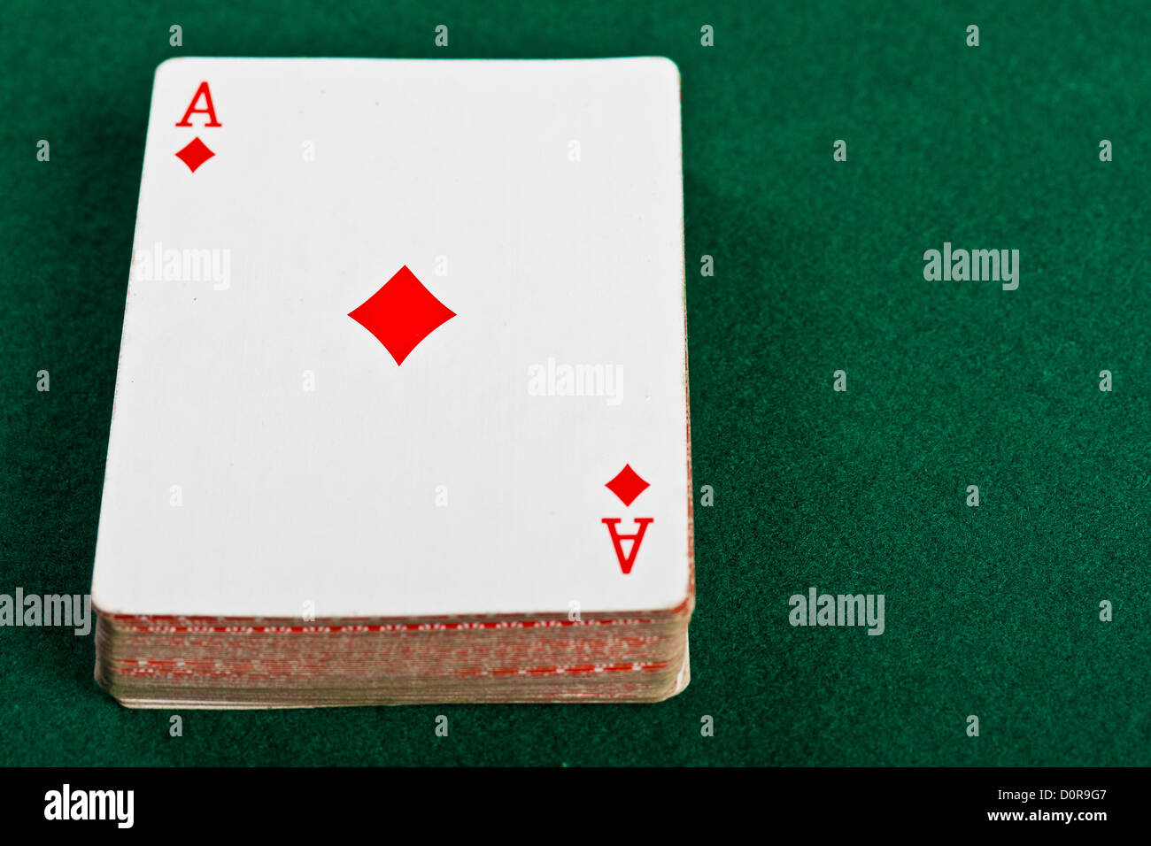Card and pack of playing cards Stock Photo - Alamy