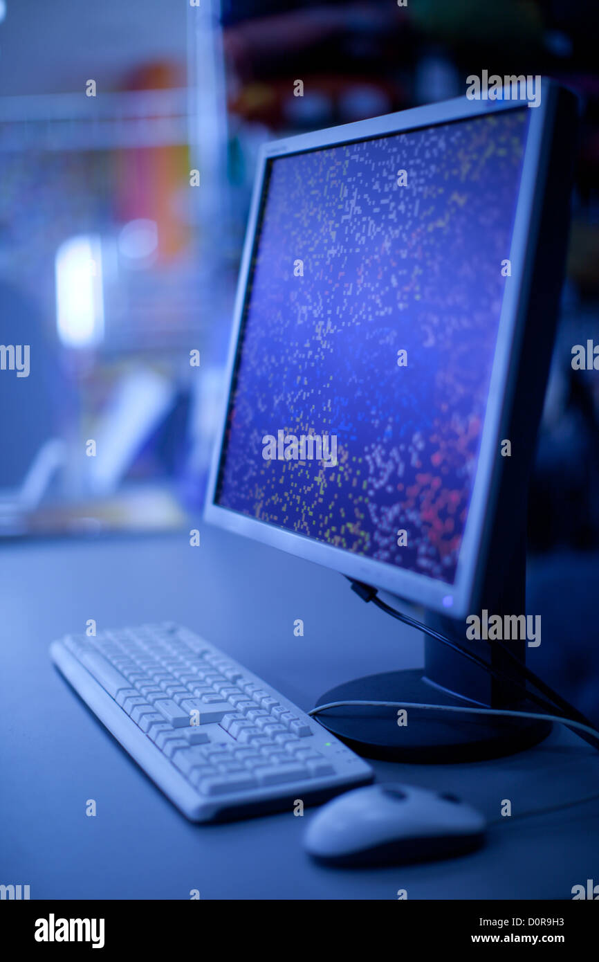 computer display and keyboard Stock Photo - Alamy