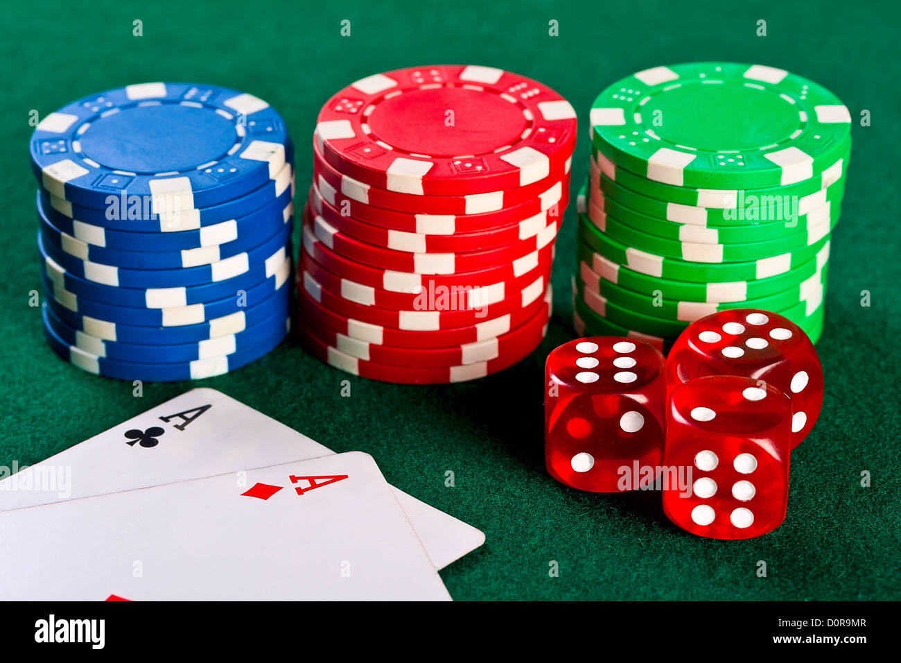 Chips and cards for the poker Stock Photo - Alamy