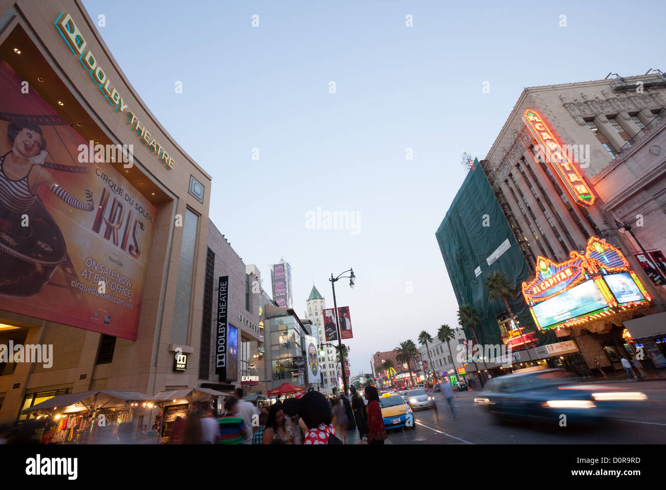 Busy Hollywood Boulevard in front of Hollywood & Highland Center in ...