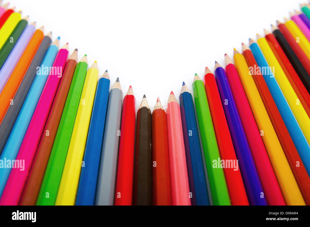 Colour pencils in creativity concept Stock Photo - Alamy