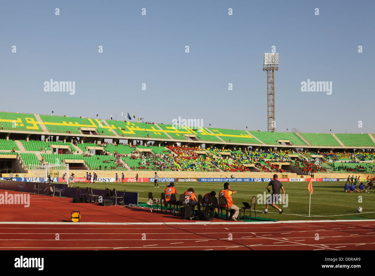 SUEZ, EGYPT - OCTOBER 9: General view of Mubarak Stadium ahead of the ...
