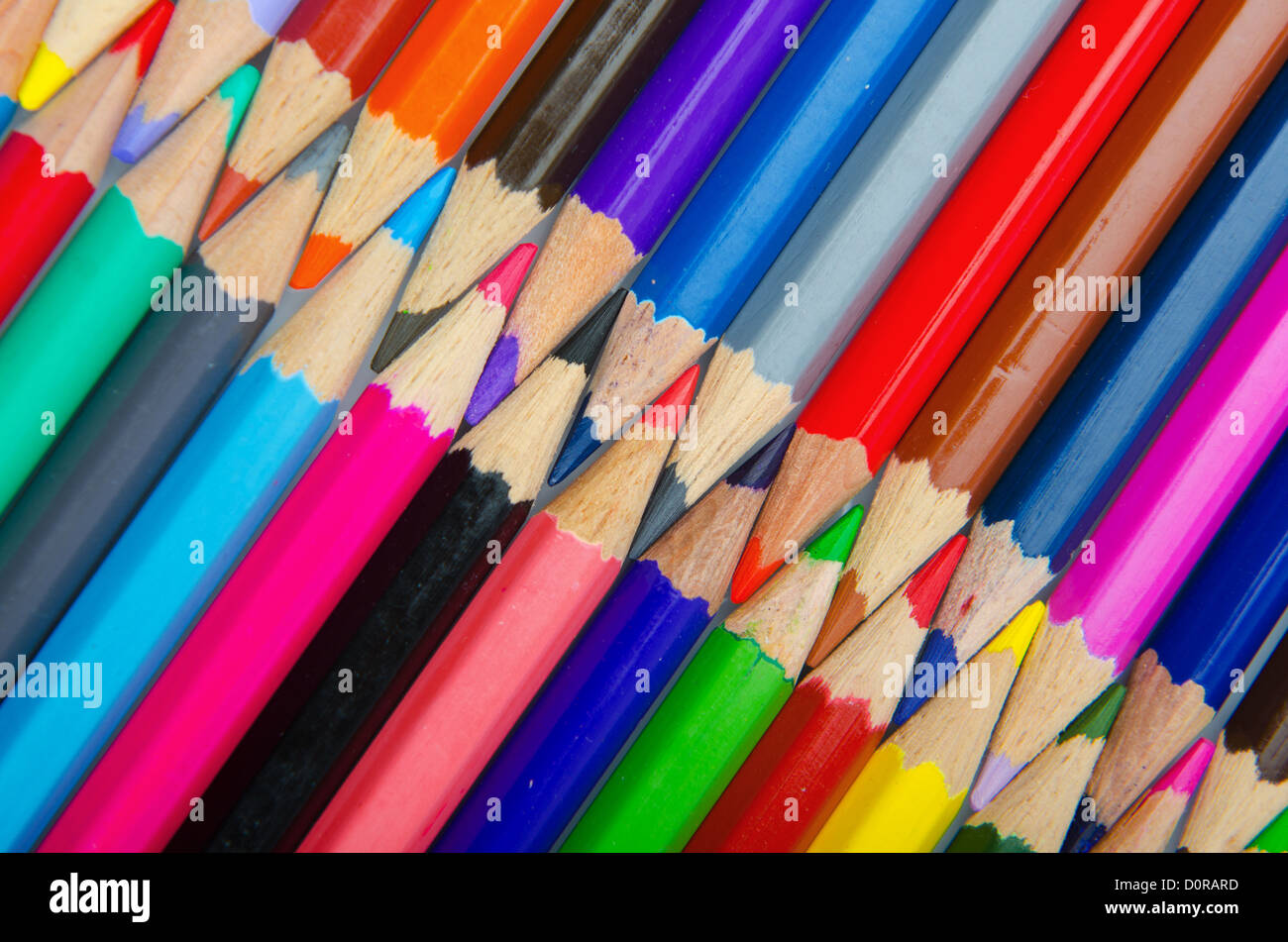 Colour pencils in creativity concept Stock Photo - Alamy