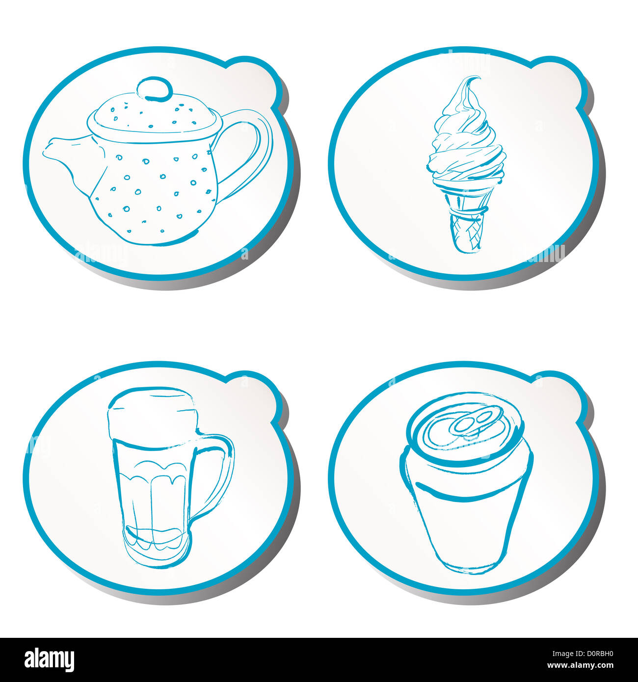 Doodle icons hi-res stock photography and images - Alamy