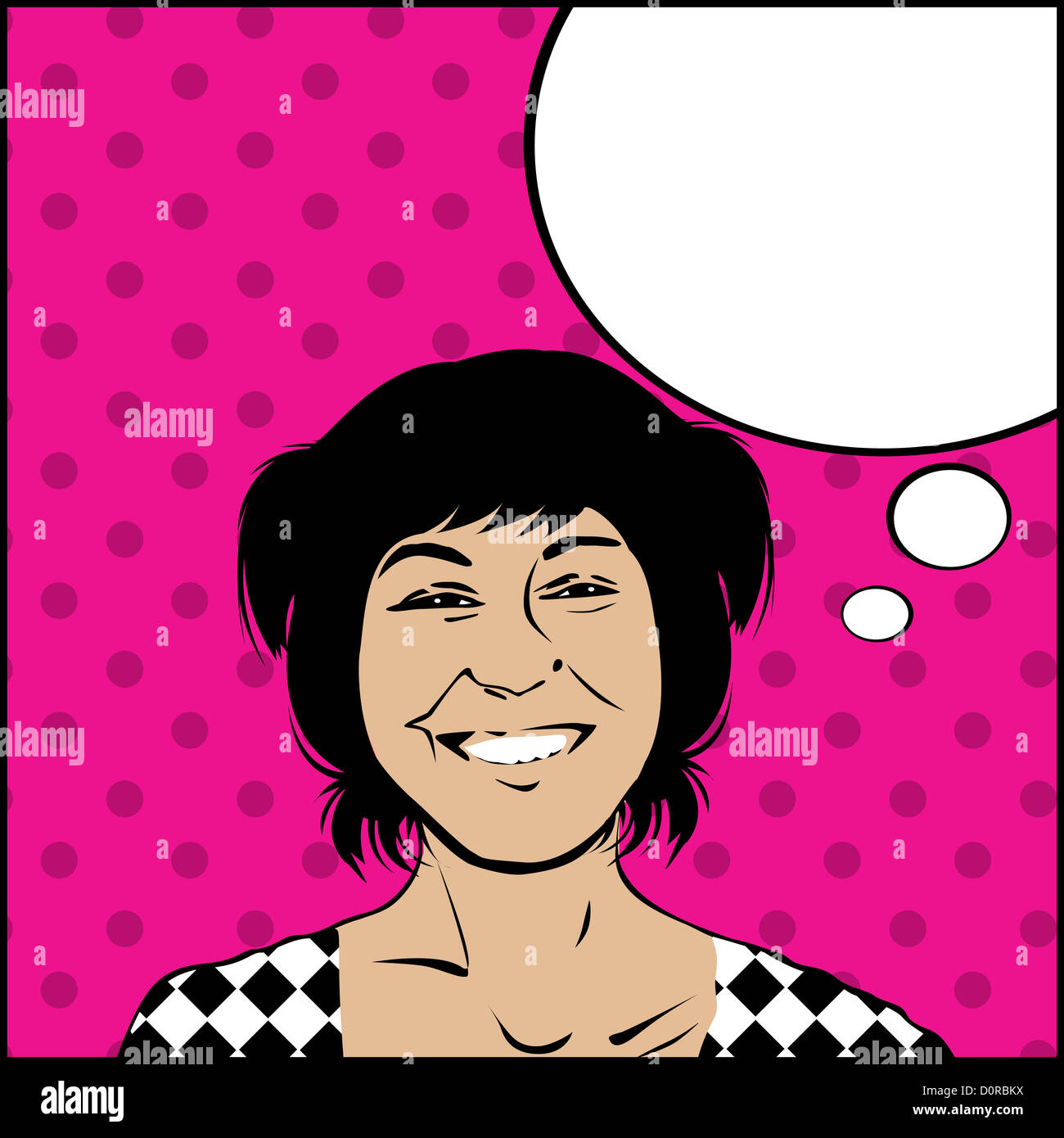 Retro girl speech bubble hi-res stock photography and images - Alamy