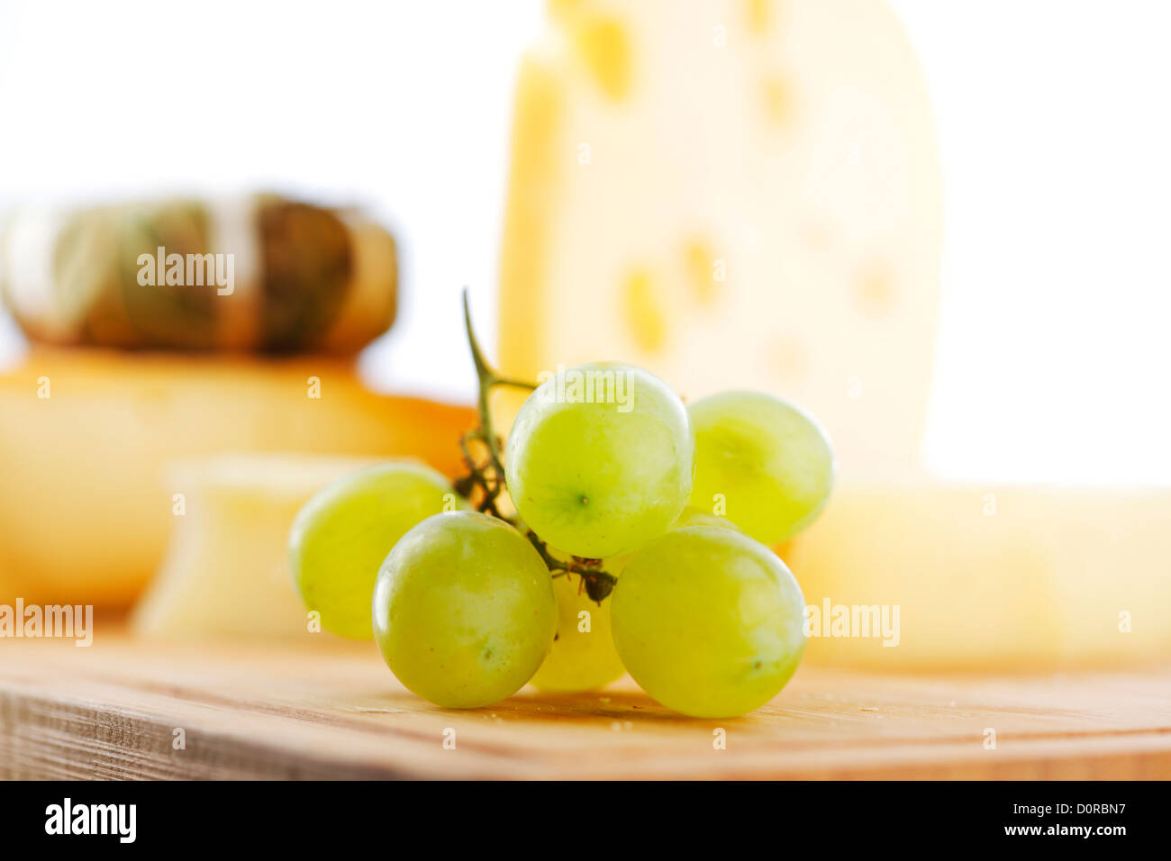 cheese and grape close up Stock Photo - Alamy