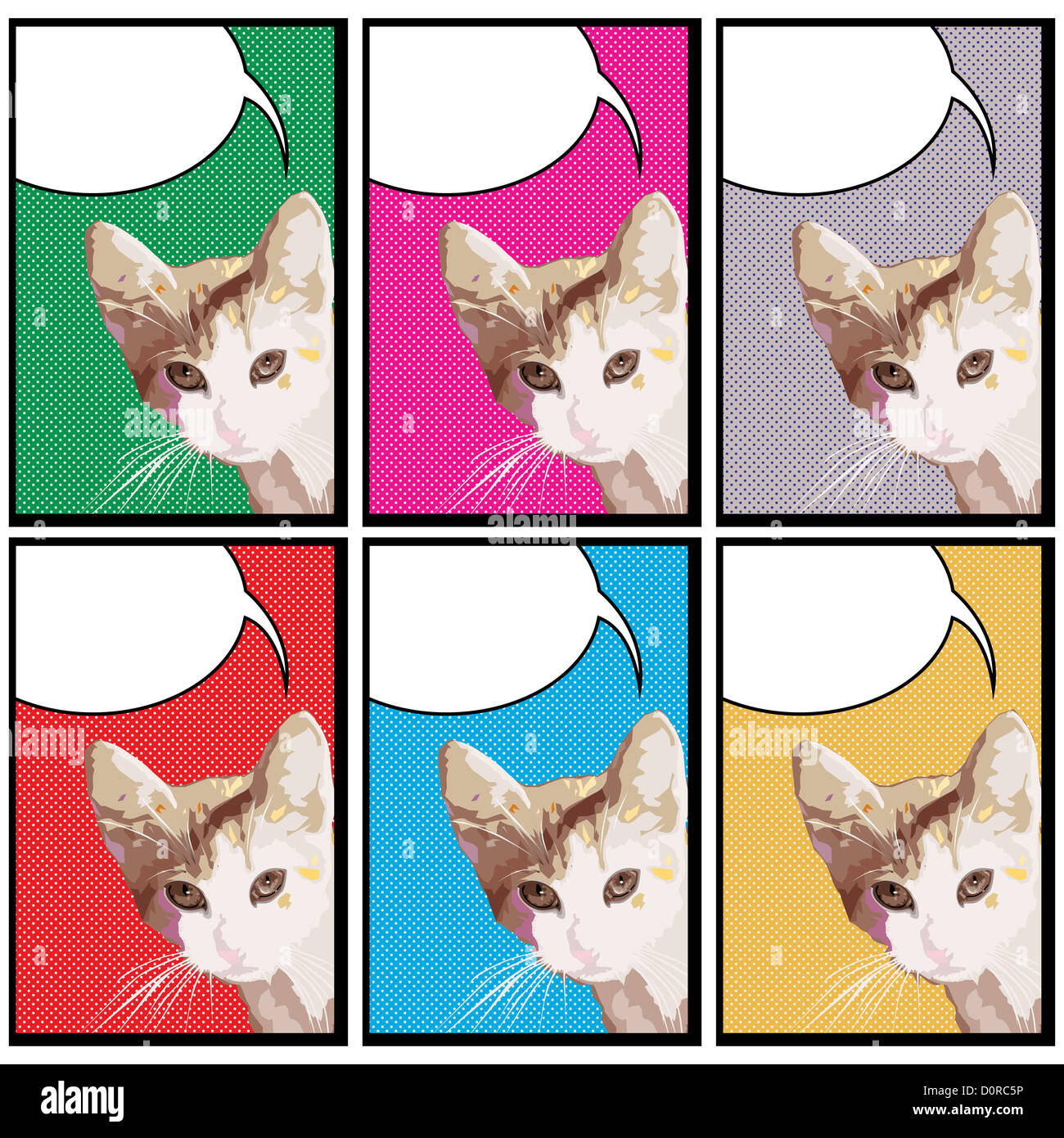 Retro illustration of cat hi-res stock photography and images - Alamy