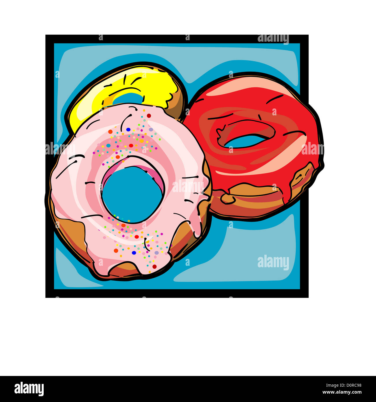 Clip art donuts Stock Photo - Alamy